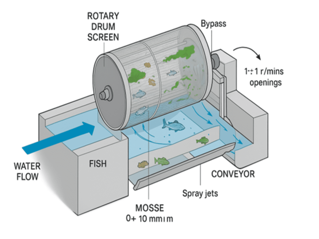 Rotary Drum Screens in Hydropower Plants